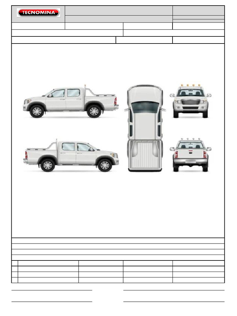 Inspección Visual de Camioneta SCJ-TEC | PDF