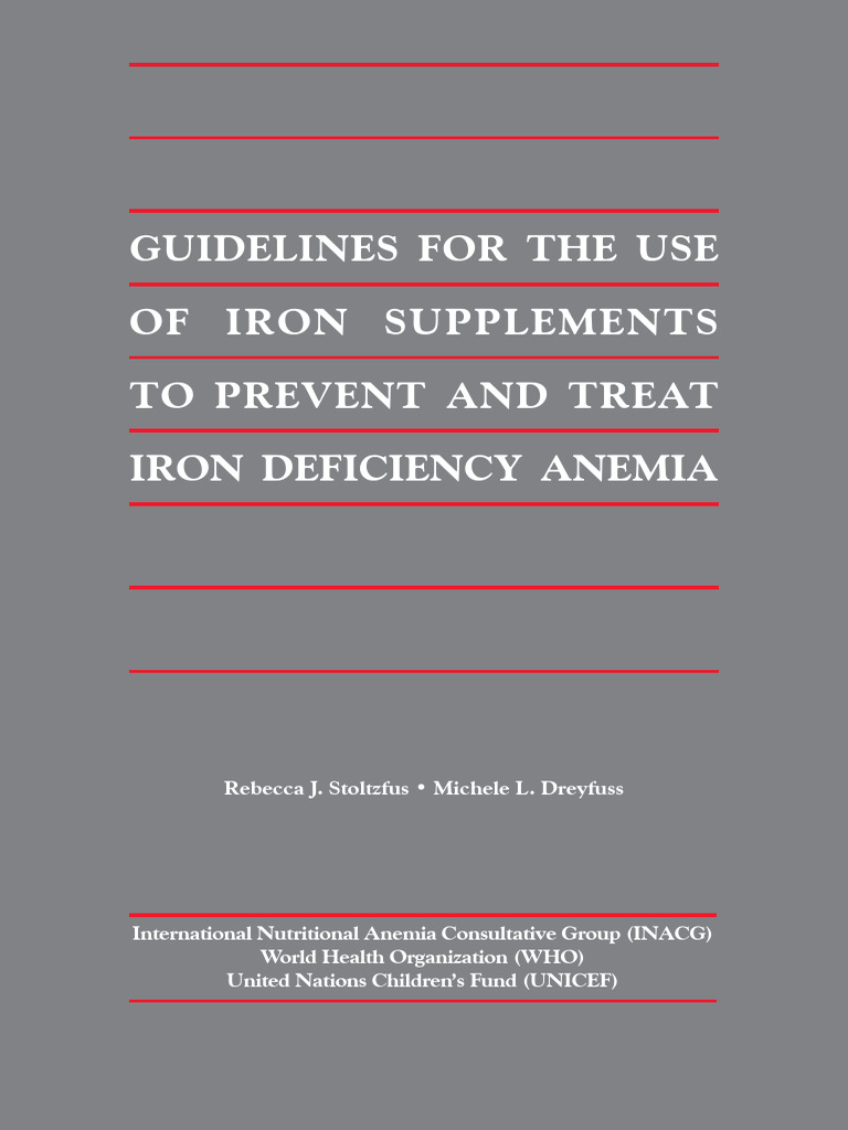 Iron Guidelines Revised2003-1 | PDF | Anemia | Dietary Supplements