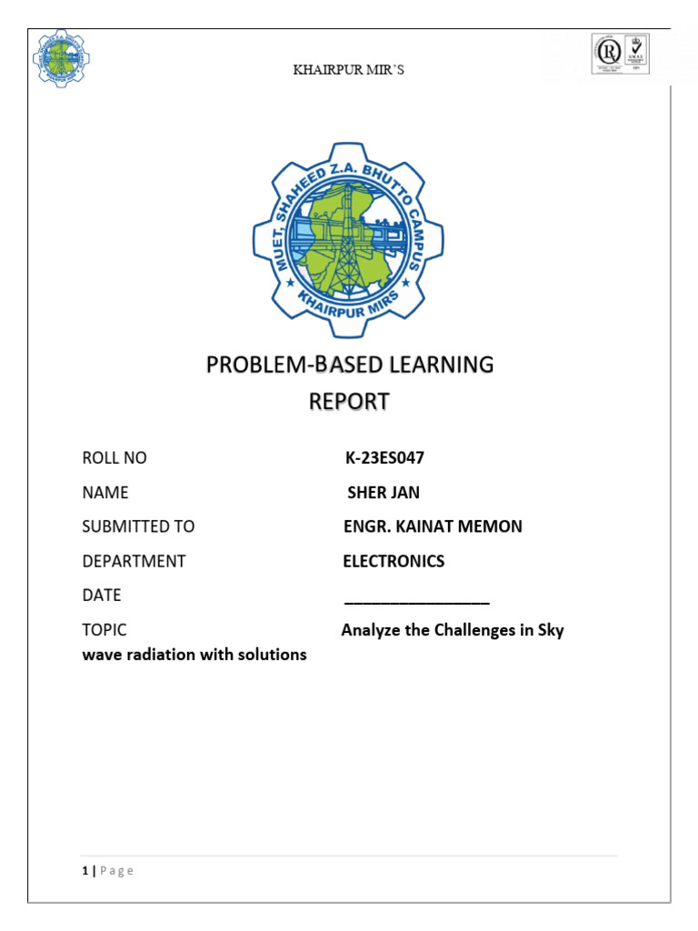 047 PBL REPORT EMF (AutoRecovered) | PDF | Ionosphere | High Frequency