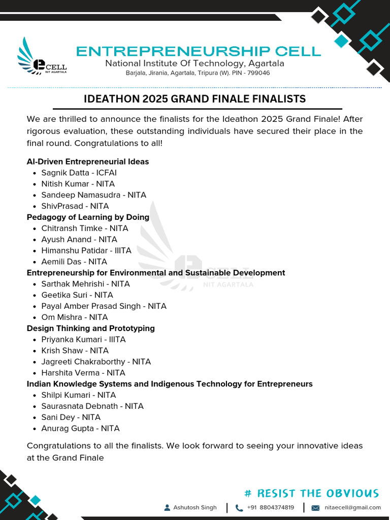 IDEATHON FINALISTS | PDF