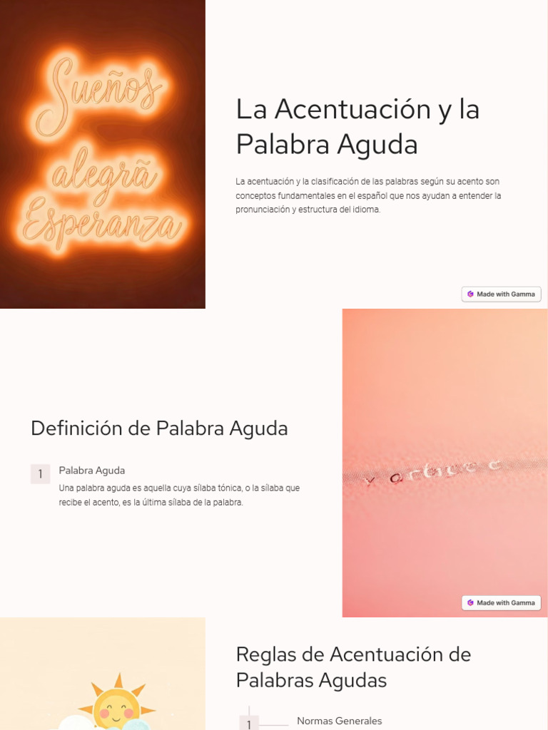 La Acentuacion y La Palabra Aguda | PDF