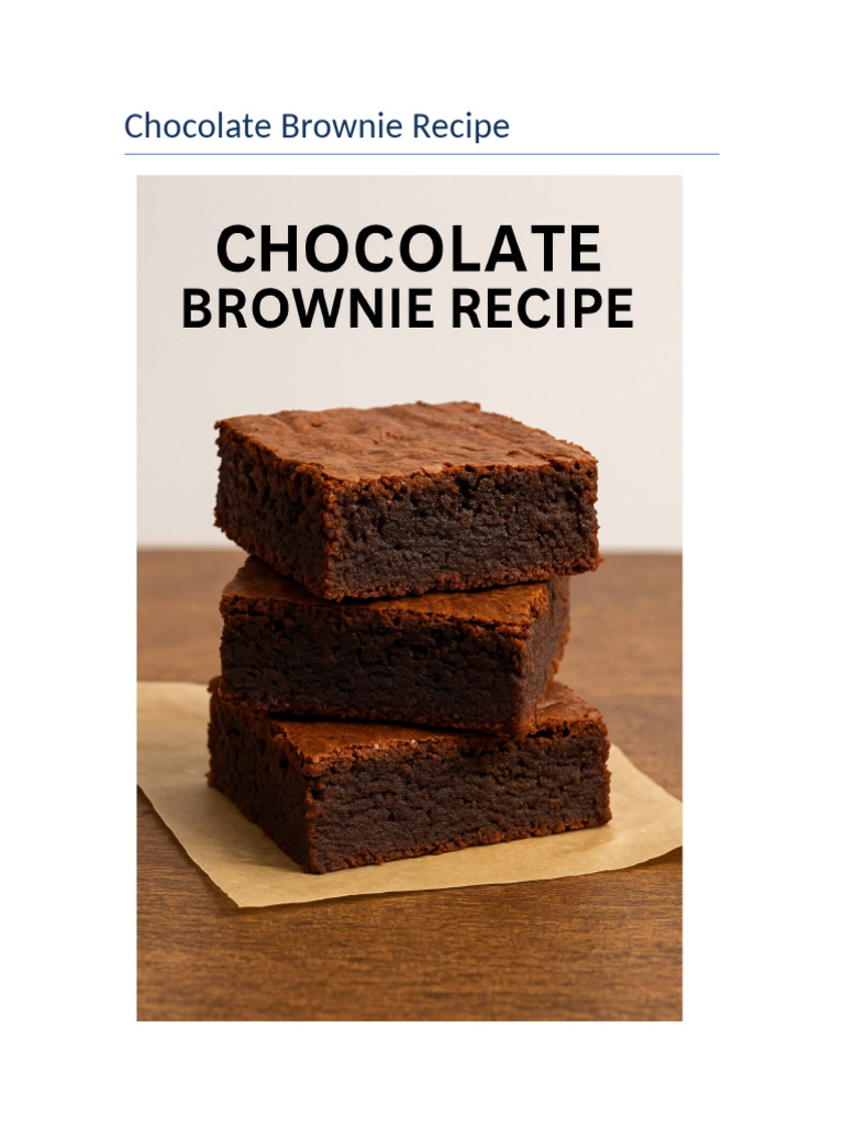 Simple Chocolate Brownie Recipe | PDF