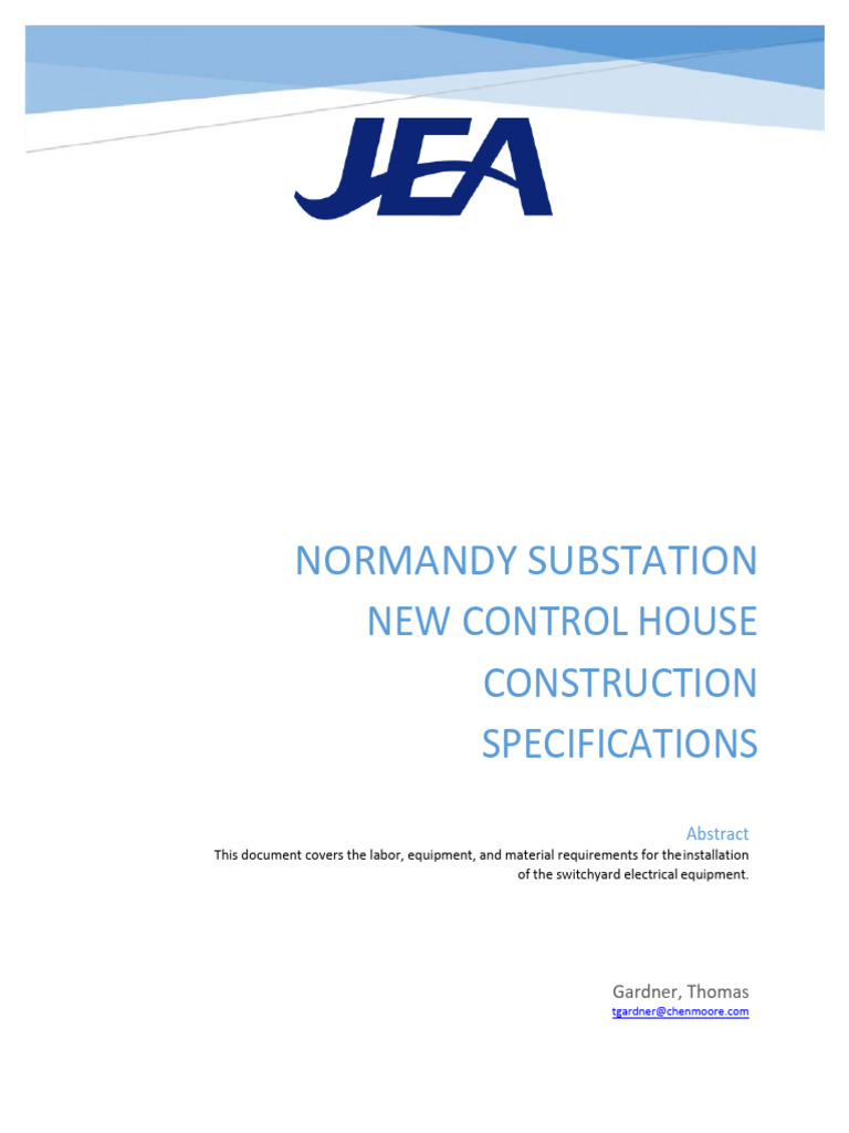 Normandy_Substation_Control_House_Construction_Specifications_JEA | PDF ...