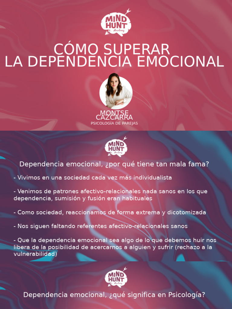 Clase Dependencia Emocional | PDF | Teoría de apego | Las emociones
