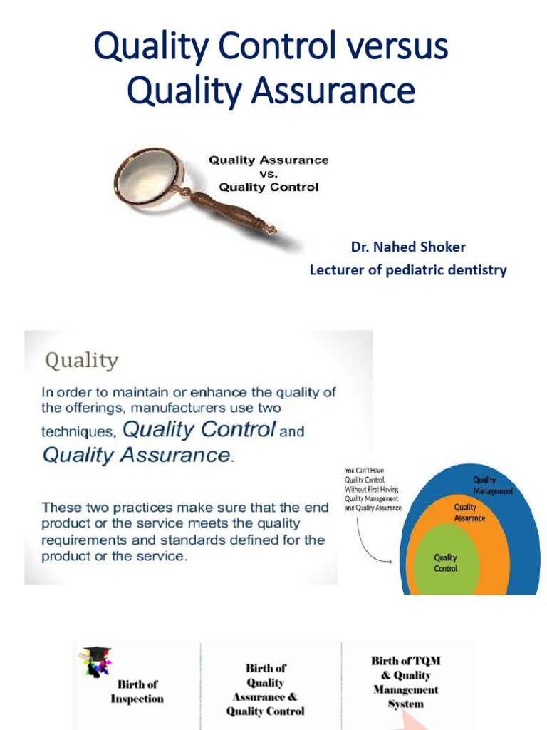 Quality Control Versus Quality Assurance | PDF