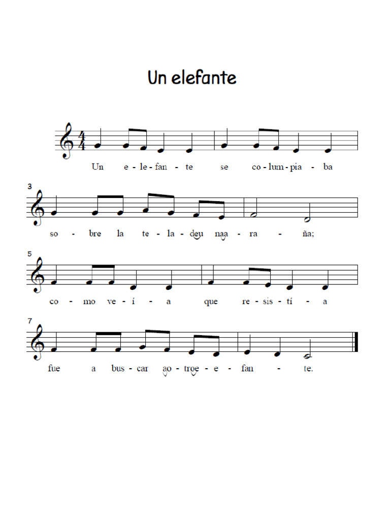 Un Elefante 2do | PDF
