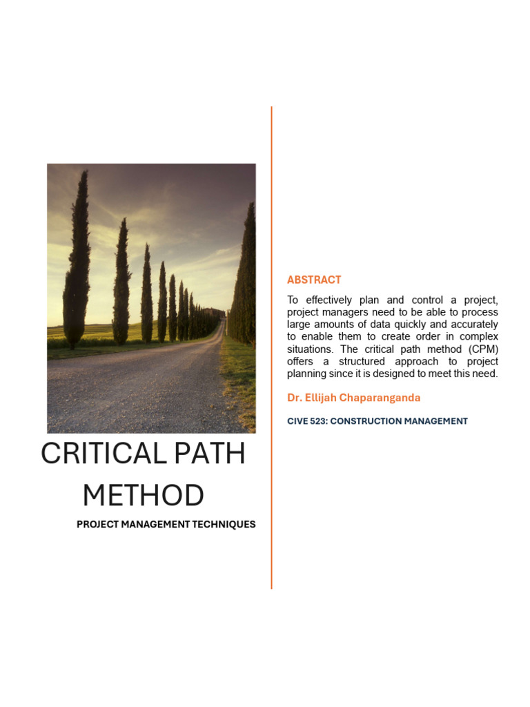 Critical Path Method Notes | PDF | Workweek And Weekend