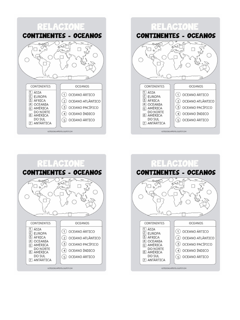 Atividade Oceanos | PDF