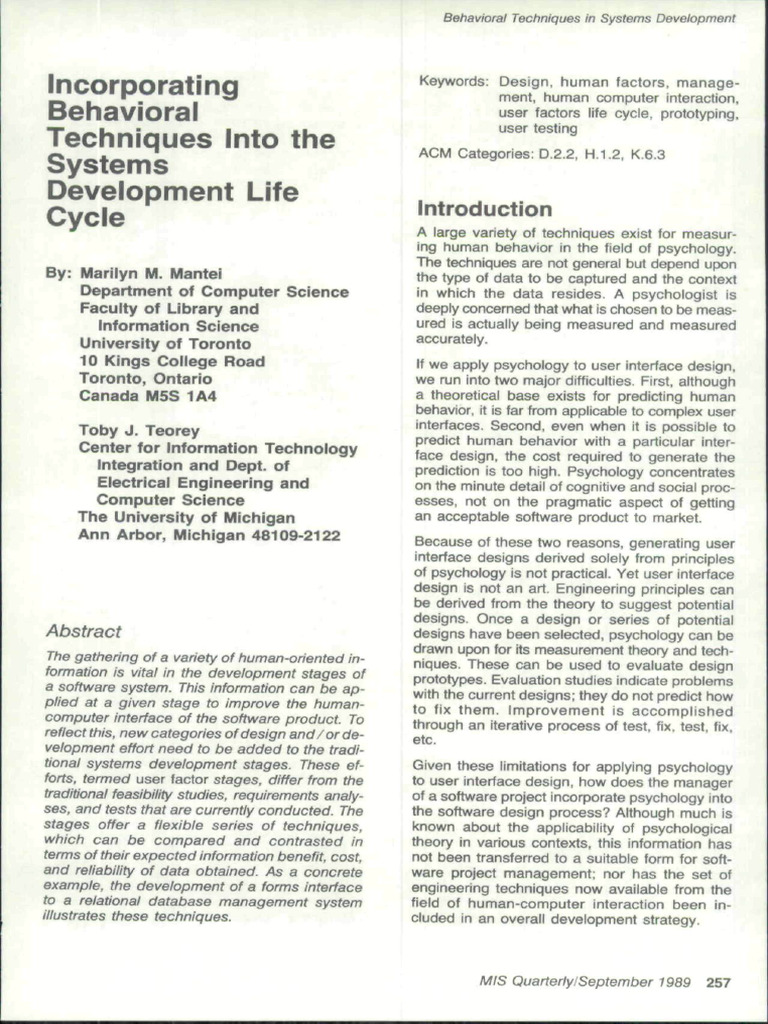 2014 - Incorporating Behavioral Techniques | PDF | Usability | Databases