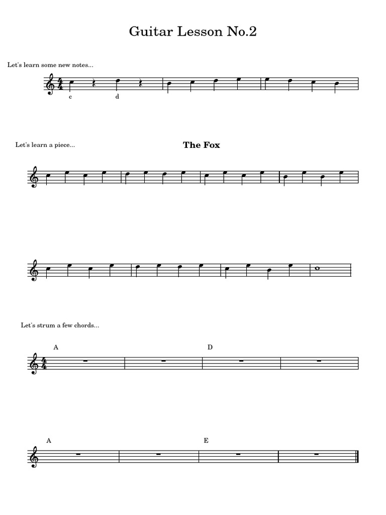 Second Guitar Lesson | PDF