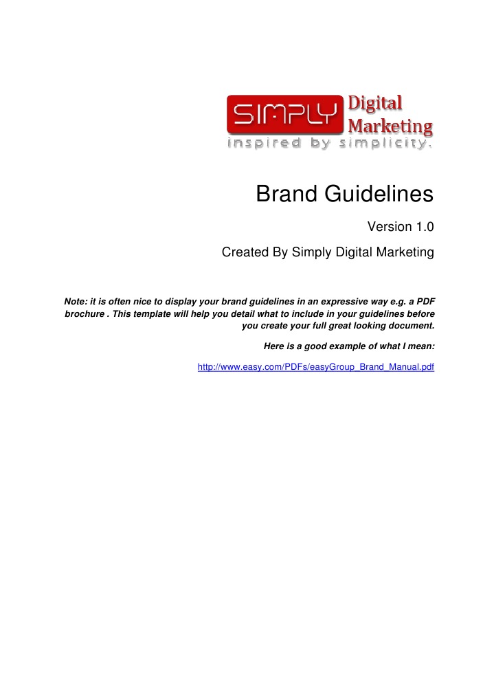 Brand Guidelines: Created by Simply Digital Marketing | PDF