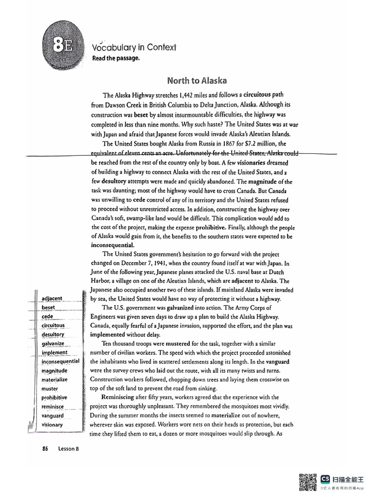 Wordly Wise 10 Lesson 8 Passage | PDF