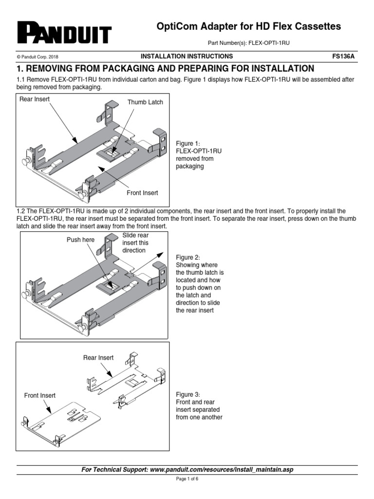 OptiCom Adapter For HD Flex Cassettes | PDF