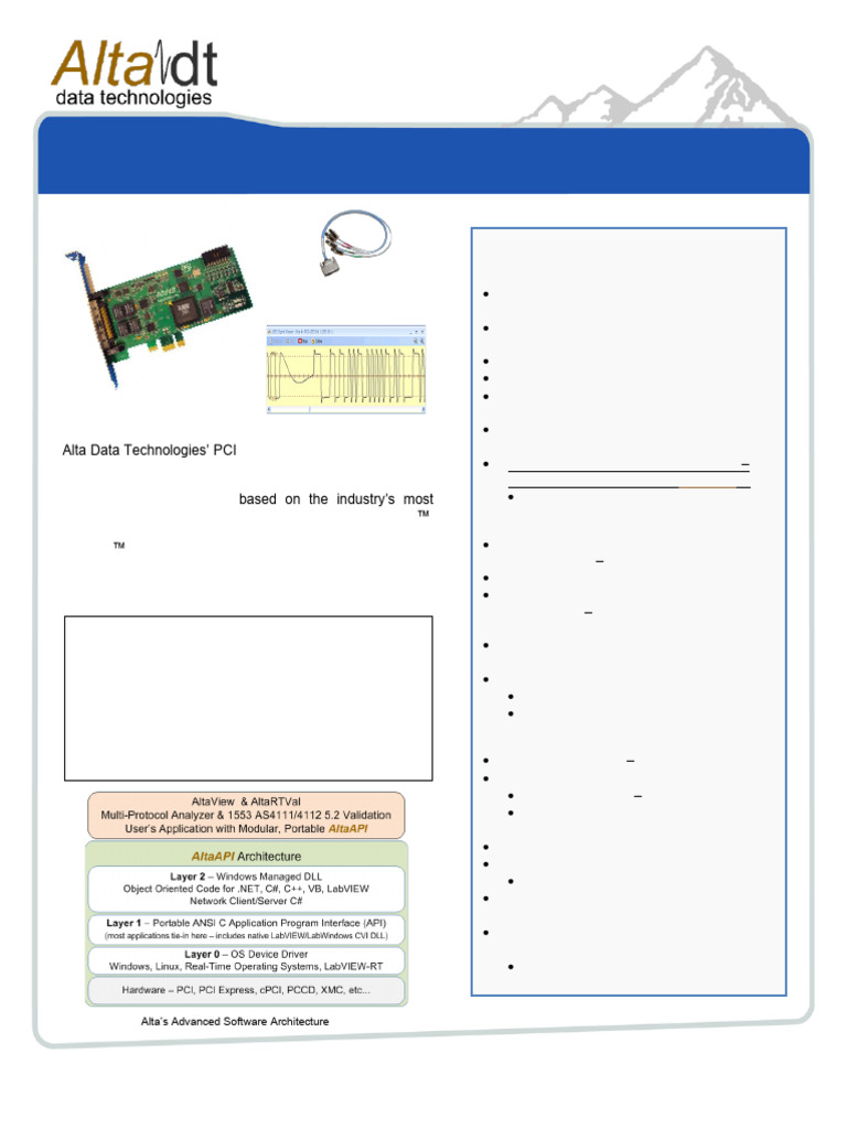Alta PCIE1L 1553 Data Sheet 2 | PDF | Analog To Digital Converter | Telecommunications