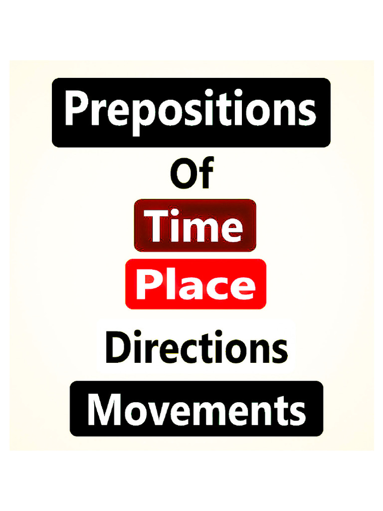 Preposition of Time Place Directions | PDF