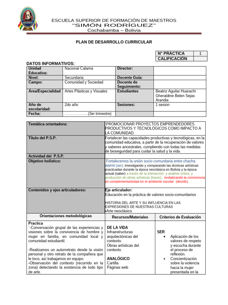 Neoclasico Borrador 1 | PDF | Bolivia | Pinturas