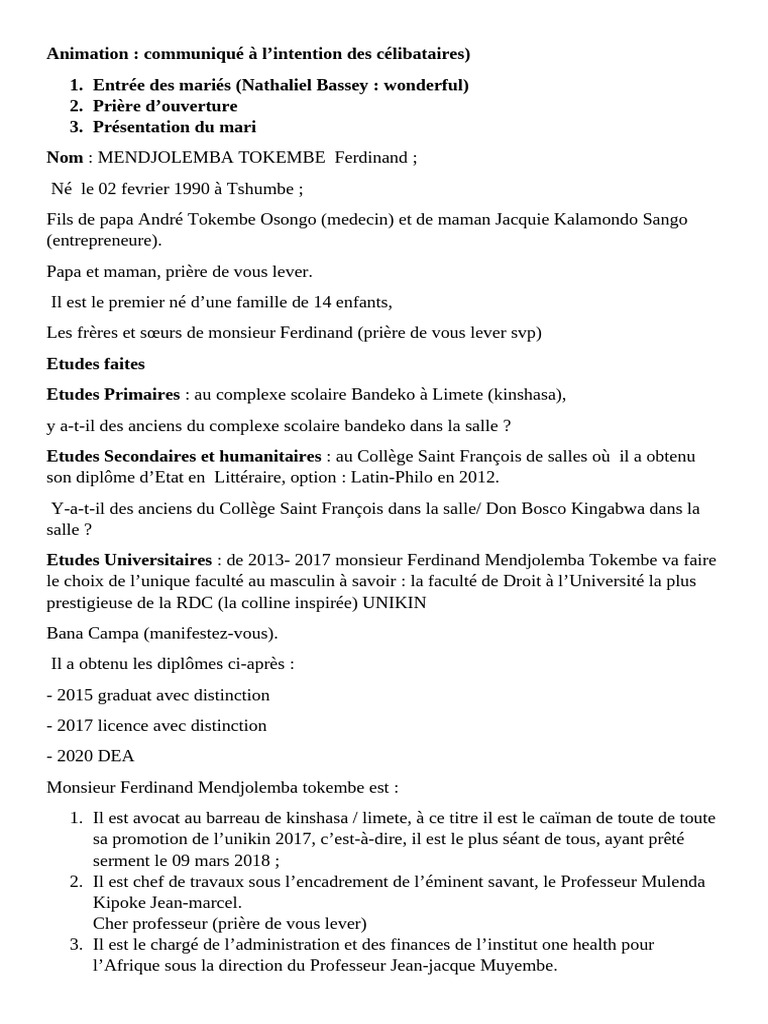 Mariage de Ferdinand et Florence à Florence | PDF