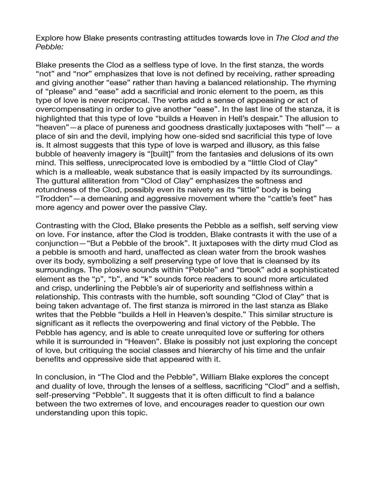 Poetry Clod in The Pebble Essay | PDF | Poetry