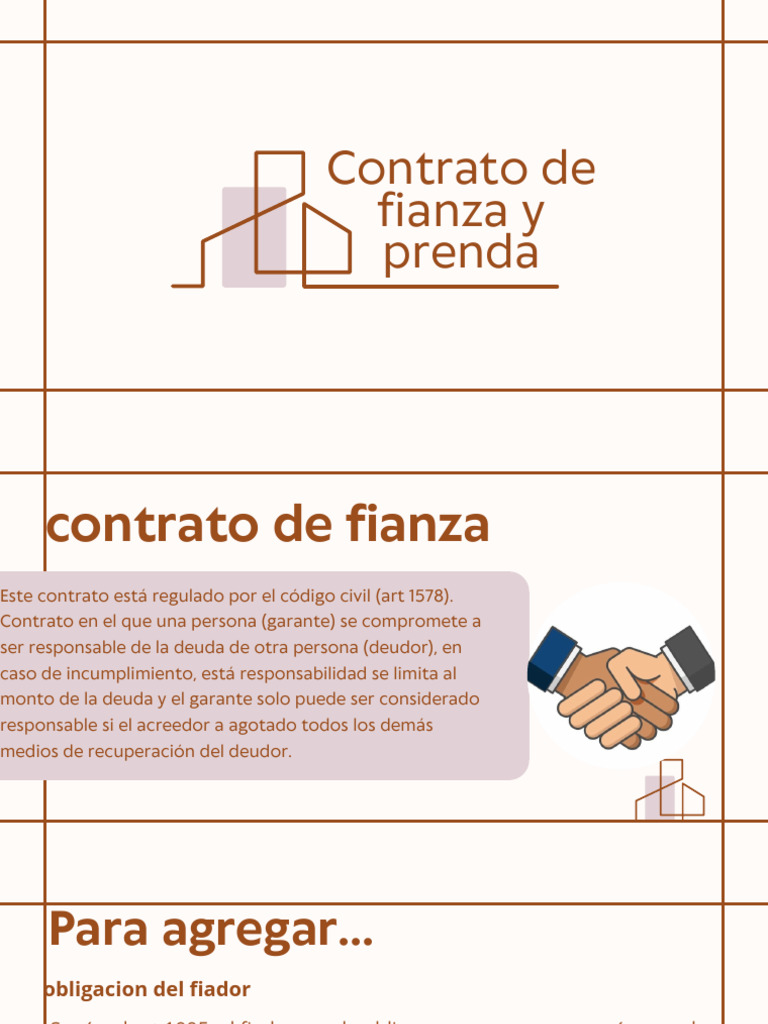 Contrato de Fianza y Prenda | PDF | Pagos