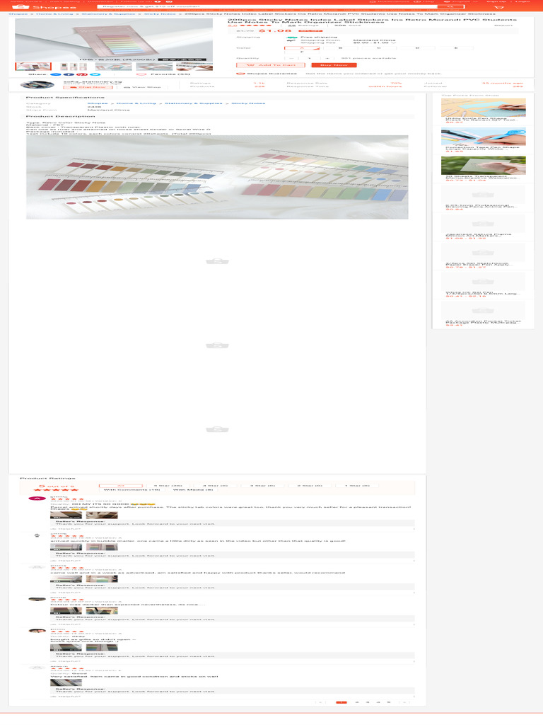 200pcs Sticky Notes Index Label Stickers Ins Retro Morandi PVC Students ...