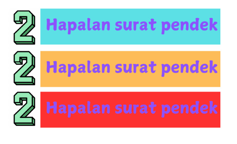 Hapalan Surat Pendek | PDF
