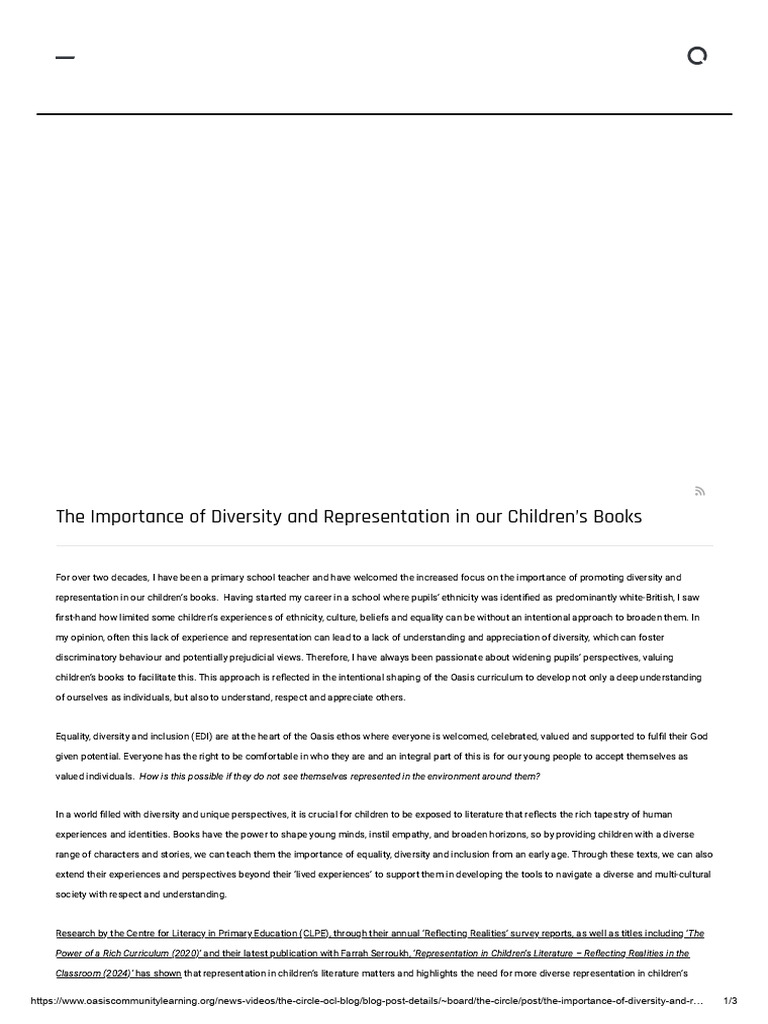 Blog Details - Oasis Community Learning | PDF | Multiculturalism ...