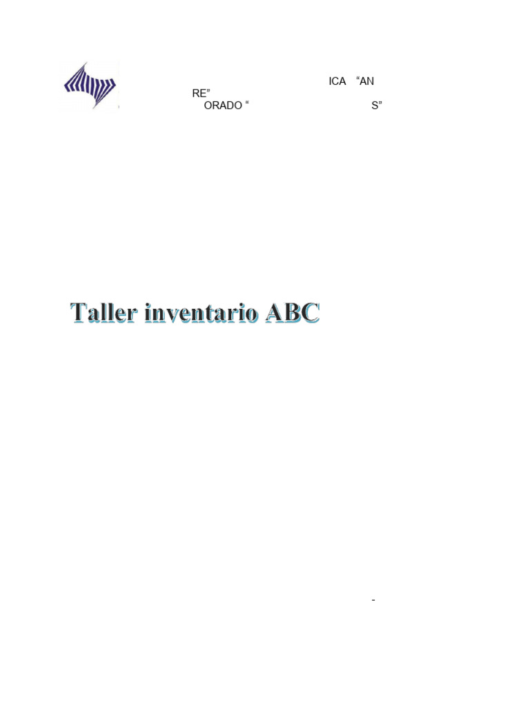 Inventario Abc | PDF | Almacén | Logística