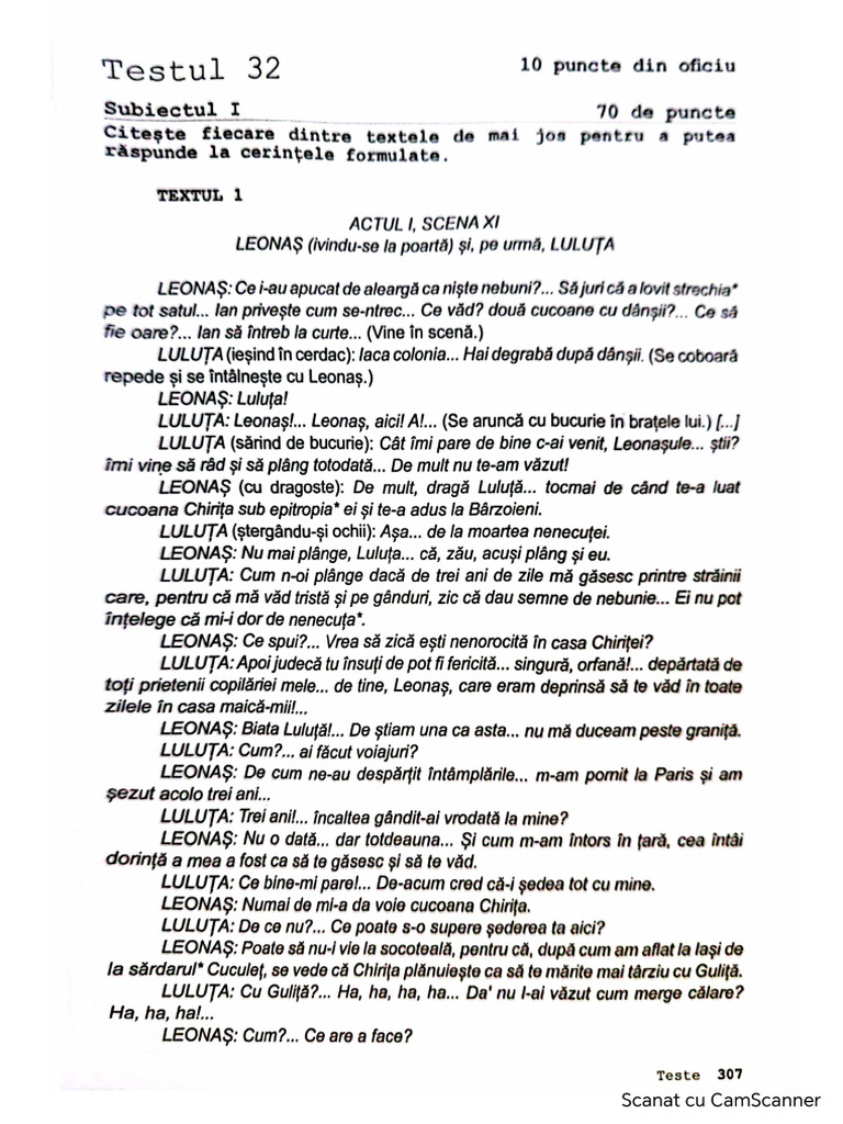 Test - Text Dramatic | PDF