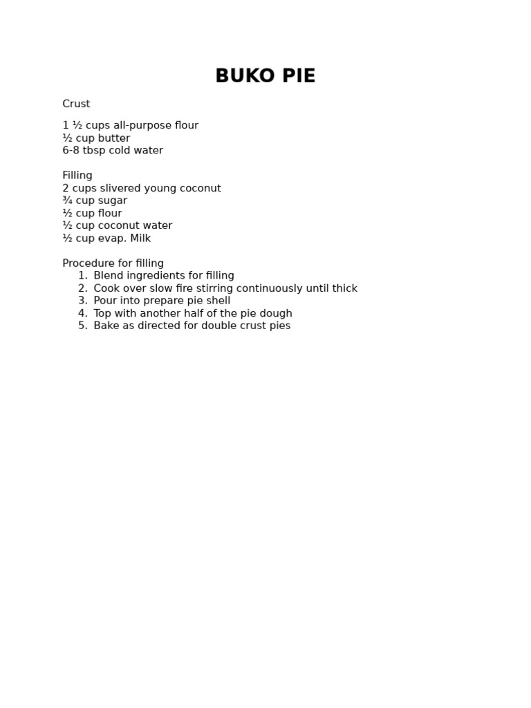 Buko Pie | PDF