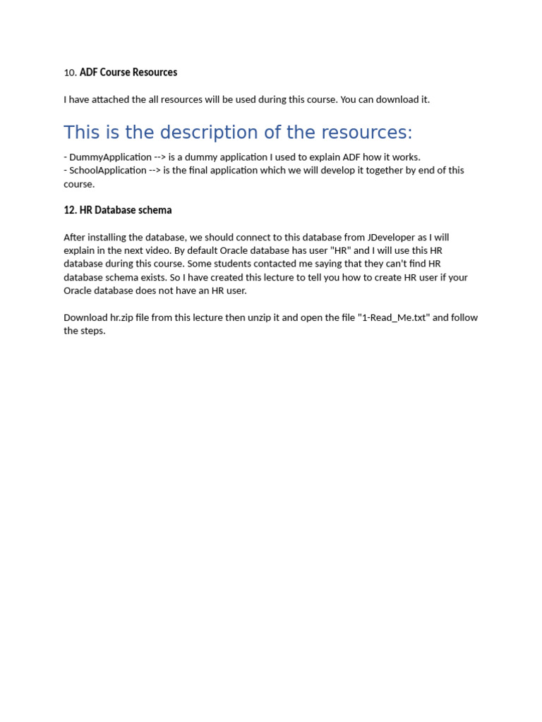 ADF Course Resources | PDF