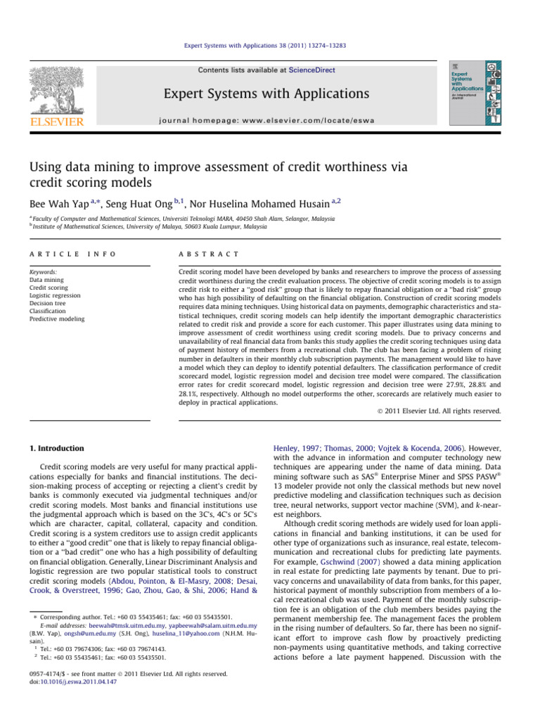 Using Data Mining To Improve Assessment | PDF | Logistic Regression | Support Vector Machine