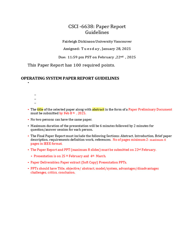 CSCI 6638 - V2paper - Guidelines | PDF