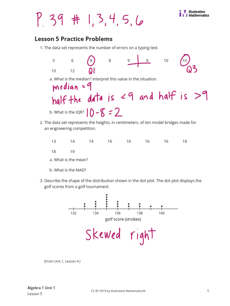 Lesson 5 Practice Problems KEY (2) | PDF