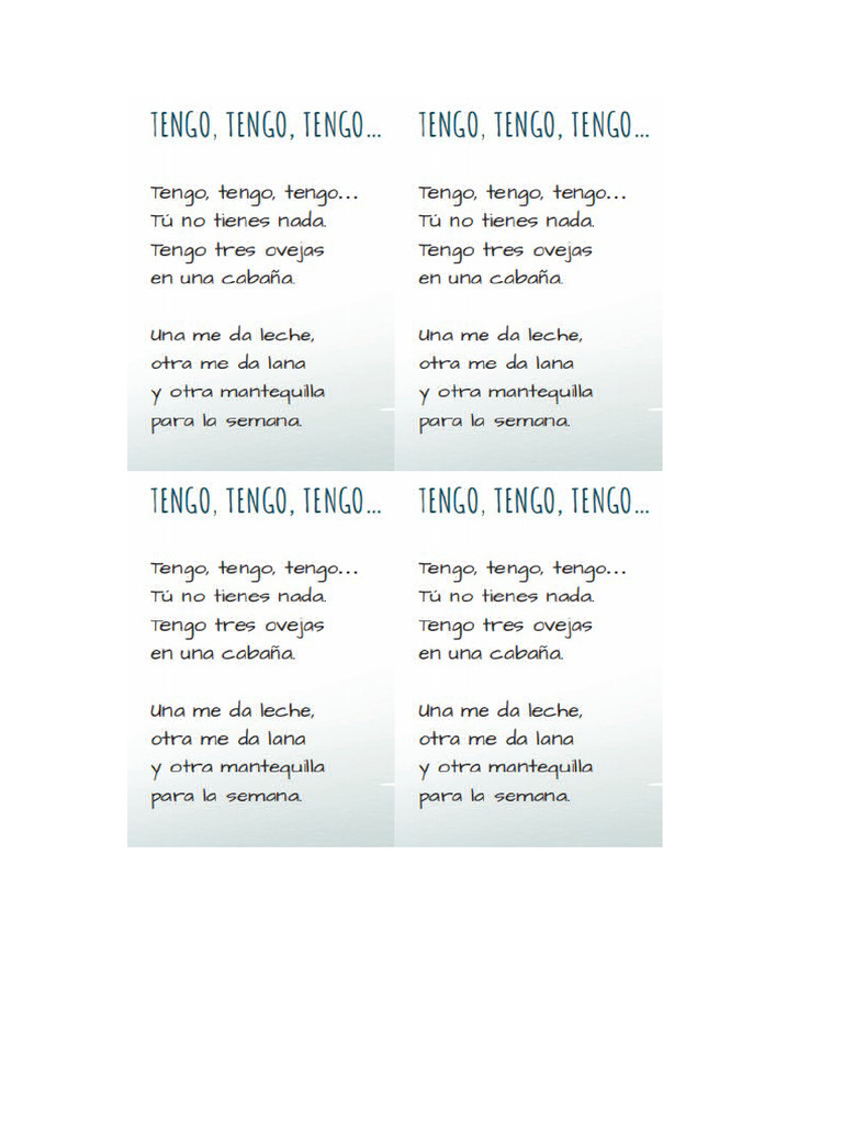Tengo Tengo Tengo | PDF