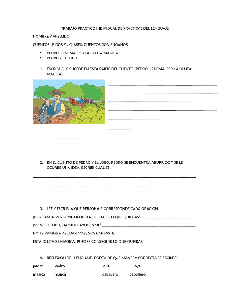 Trabajo Practico Individual de Practicas Del Lenguaje Alfabeti | PDF