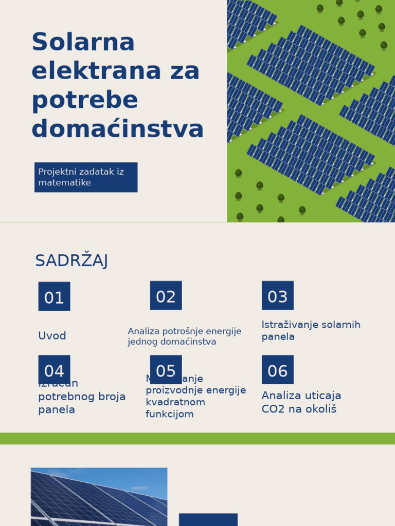 Solar Photovoltaic Plant Project Proposal by Slidesgo | PDF