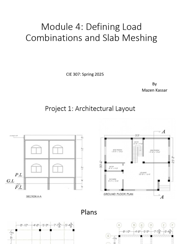 Etabs Module 4 - Defining Load Combinations and Meshing of Slabs | PDF | Rectangle | Computer ...