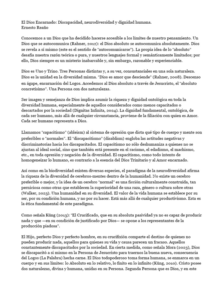 El Dios Encarnado, Ernesto Reaño | PDF | Dios | La resurrección de Jesús