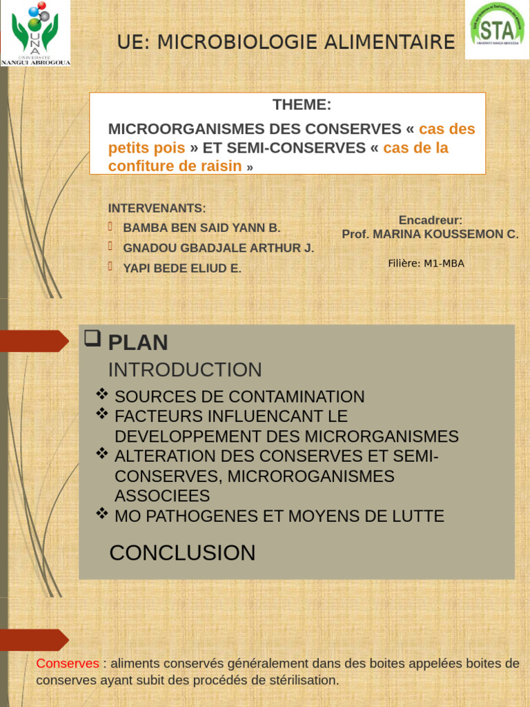 Expose de Microbiologie Alimentaire-2 | PDF | Micro-organisme | Levure