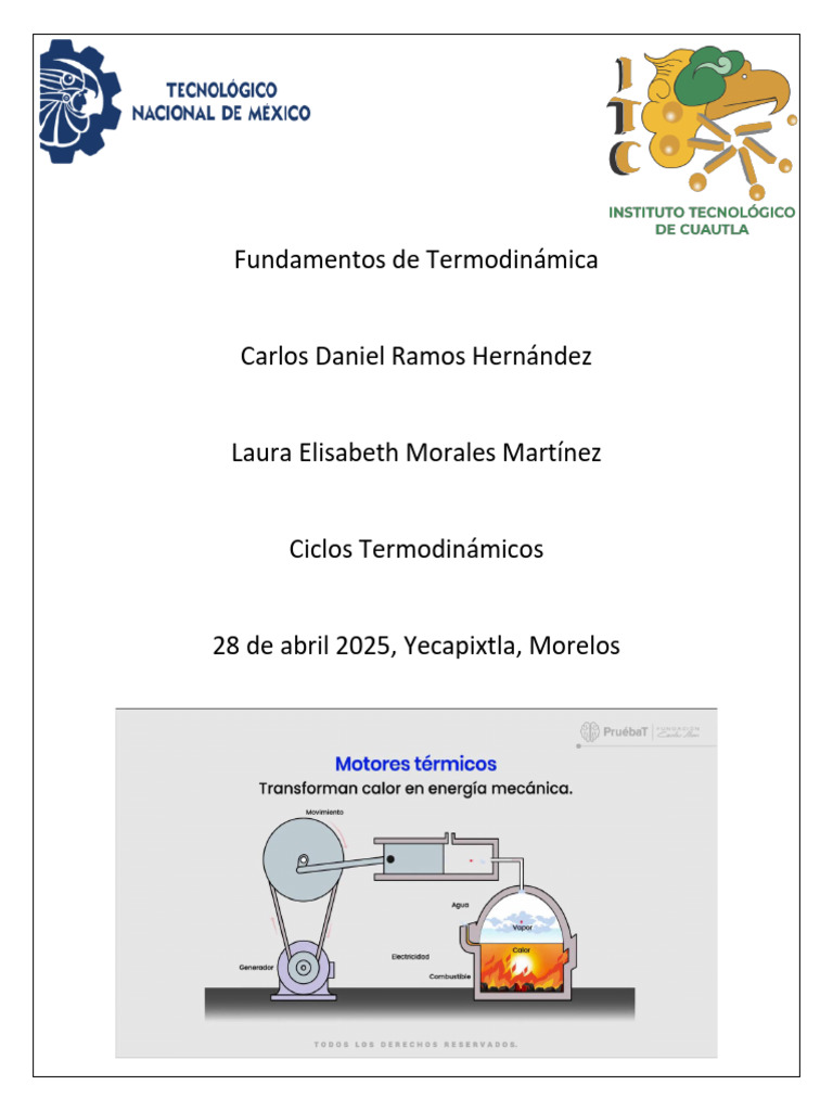 Fundamentos de Ciclos Termodinámicos | PDF | Motor diesel | Refrigerante