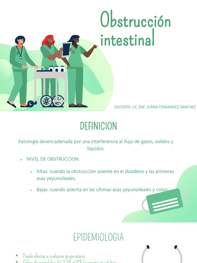 Obstrucción Intestinal: Causas y Tratamiento | PDF | Cirugía | Cirujano
