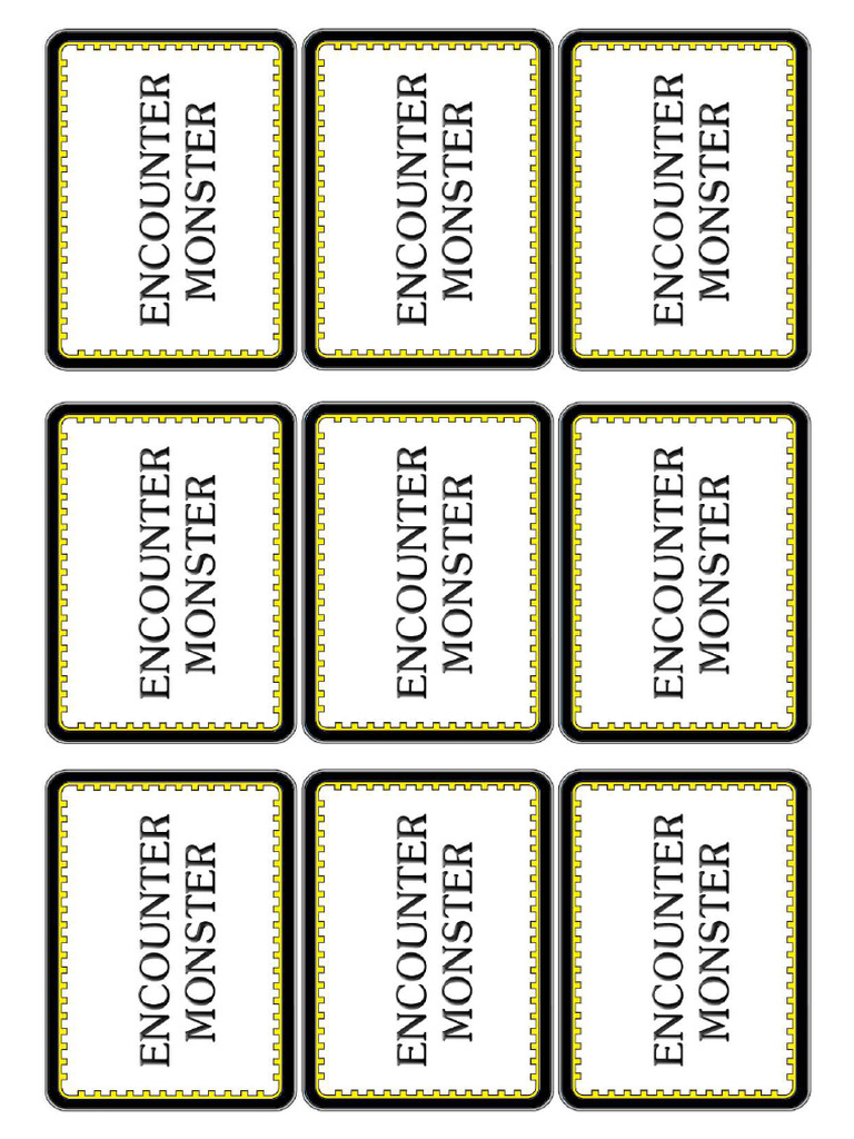 Encounter - Monster Cards Set 1 | PDF
