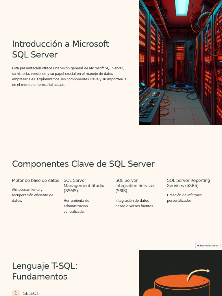 Introduccion A Microsoft SQL Server | PDF | Servidor SQL de Microsoft | SQL