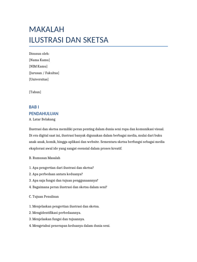 Makalah_Ilustrasi_dan_Sketsa_8_Halaman | PDF