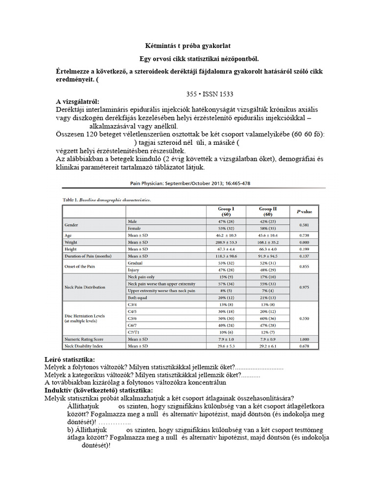 S07a - Kétmintás - T - ANOVA 2025 | PDF