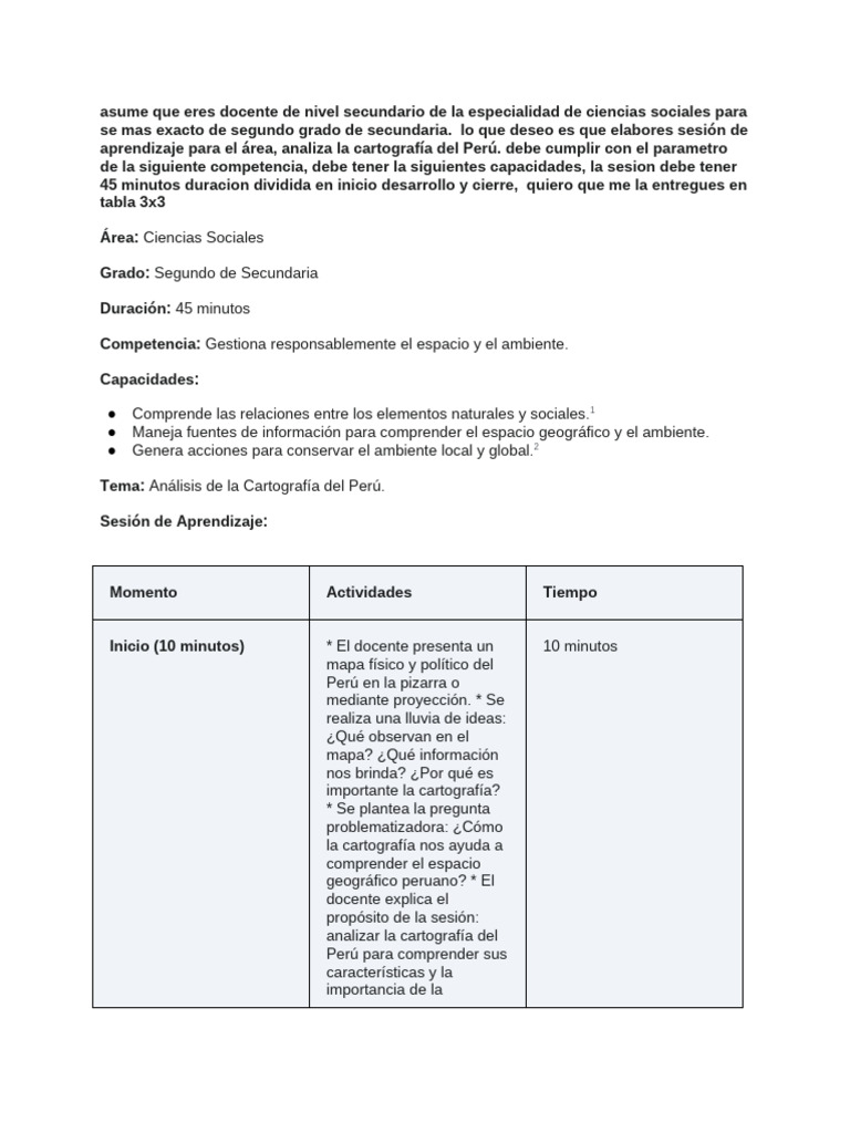 Asume Que Eres Docente de Nivel Secundario de La... | PDF | Cartografía ...