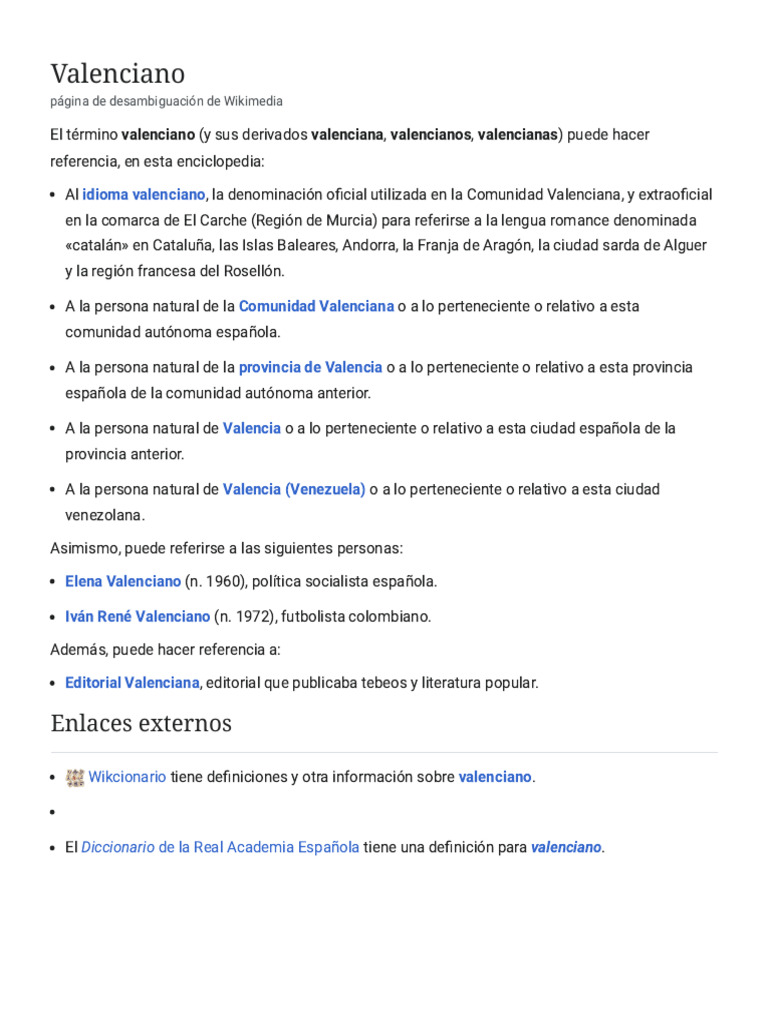 Definición y usos del valenciano | PDF