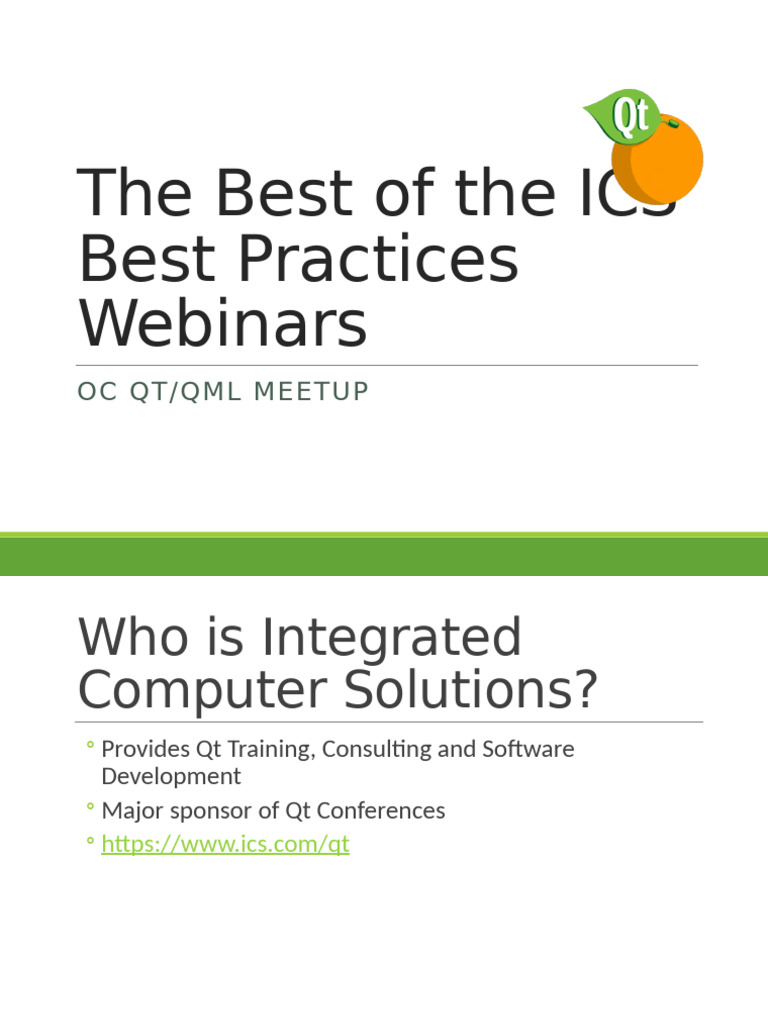 Qt-QML Best of Best ICS Webinars | PDF | C++ | Computer Engineering