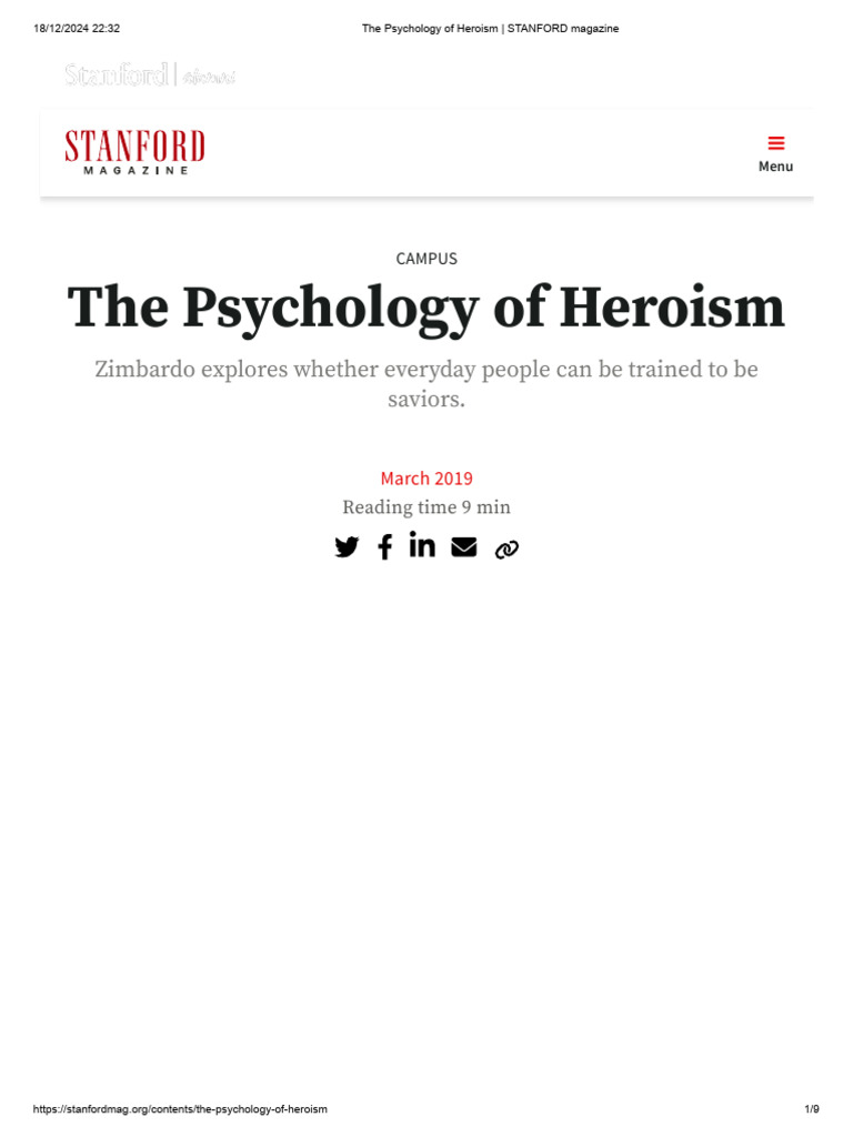 Training Everyday Heroes | PDF | Hero | Psychology
