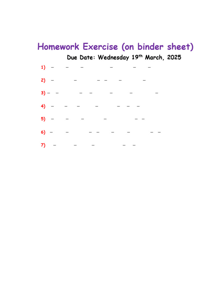 Grade 5 Algebra Homework Exercise | PDF